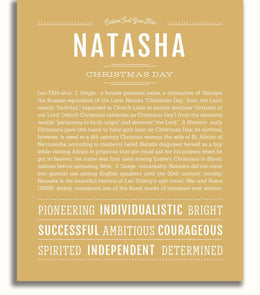 Natasha | Name Art Print – Name Stories