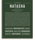 Natasha | Name Art Print – Name Stories