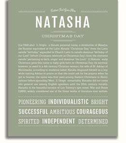 Natasha | Name Art Print – Name Stories