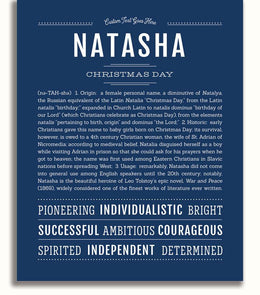 Natasha | Name Art Print – Name Stories