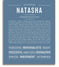 Natasha Personalized Name Meaning Art Prints – Name Stories