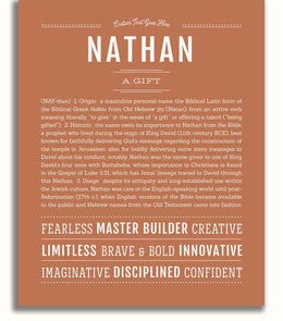 Nathan | Name Art Print – Name Stories