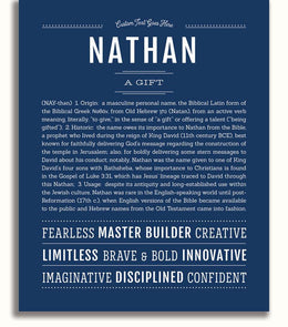 Nathan | Name Art Print – Name Stories