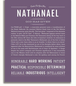 Nathanael | Name Art Print – Name Stories
