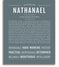 Nathanael Personalized Name Meaning Art Prints – Name Stories