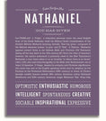 Nathaniel Personalized Name Meaning Art Prints – Name Stories