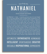 Nathaniel Personalized Name Meaning Art Prints – Name Stories