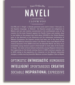 Nayeli | Name Art Print – Name Stories