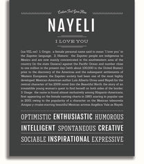 Nayeli | Name Art Print – Name Stories