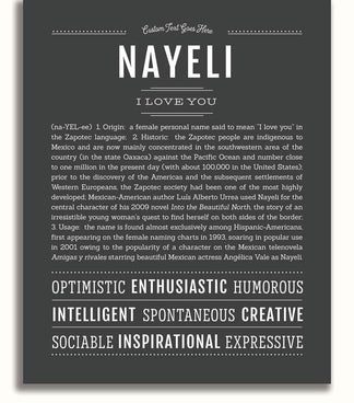 Nayeli | Name Art Print – Name Stories