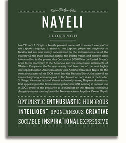 Nayeli | Name Art Print – Name Stories