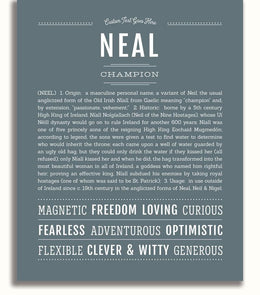 Neal | Name Art Print – Name Stories