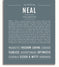 Neal | Name Art Print – Name Stories