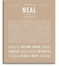 Neal | Name Art Print – Name Stories
