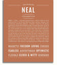 Neal | Name Art Print – Name Stories