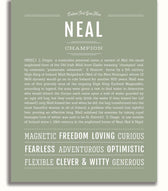 Neal | Name Art Print – Name Stories