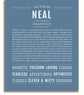 Neal | Name Art Print – Name Stories