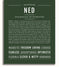 Ned | Name Art Print – Name Stories
