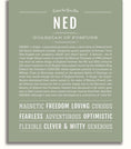 Ned | Name Art Print – Name Stories