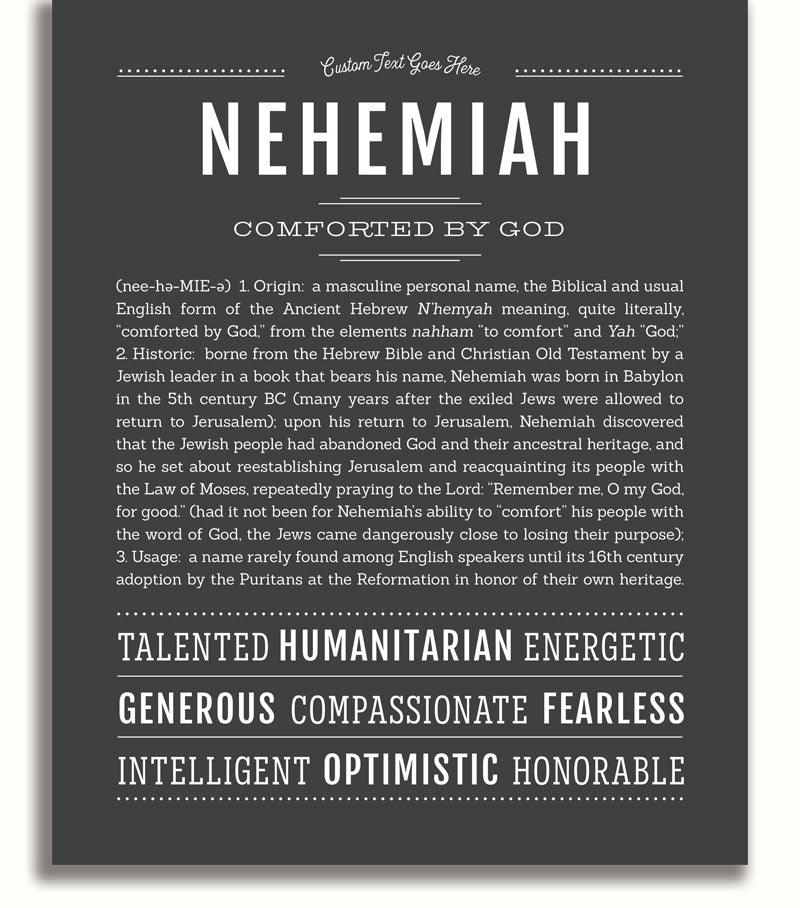 Nehemiah | Name Art Print – Name Stories