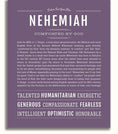Nehemiah Personalized Name Meaning Art Prints – Name Stories