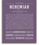 Nehemiah Personalized Name Meaning Art Prints – Name Stories