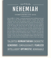 Nehemiah Personalized Name Meaning Art Prints – Name Stories