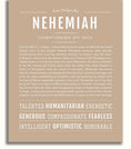 Nehemiah | Name Art Print – Name Stories