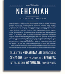 Nehemiah | Name Art Print – Name Stories