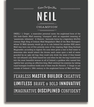 Neil | Name Art Print – Name Stories