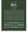 Neil Personalized Name Meaning Art Prints – Name Stories