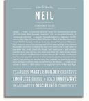 Neil Personalized Name Meaning Art Prints – Name Stories