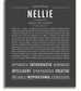 Nellie Personalized Name Meaning Art Prints – Name Stories