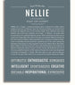 Nellie Personalized Name Meaning Art Prints – Name Stories