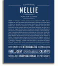 Nellie Personalized Name Meaning Art Prints – Name Stories
