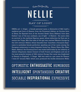 Nellie | Name Art Print – Name Stories