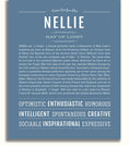 Nellie Personalized Name Meaning Art Prints – Name Stories