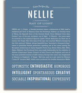 Nellie | Name Art Print – Name Stories
