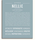 Nellie Personalized Name Meaning Art Prints – Name Stories