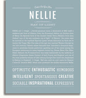Nellie Personalized Name Meaning Art Prints – Name Stories