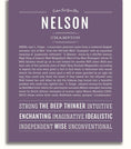 Nelson | Name Art Print – Name Stories