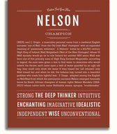 Nelson | Name Art Print – Name Stories