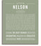 Nelson Personalized Name Meaning Art Prints – Name Stories