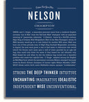 Nelson | Name Art Print – Name Stories