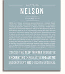 Nelson Personalized Name Meaning Art Prints – Name Stories