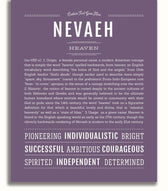 Nevaeh | Name Art Print – Name Stories