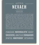 Nevaeh | Name Art Print – Name Stories