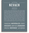 Nevaeh Personalized Name Meaning Art Prints – Name Stories