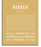 Nevaeh | Name Art Print – Name Stories