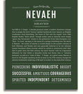 Nevaeh | Name Art Print – Name Stories